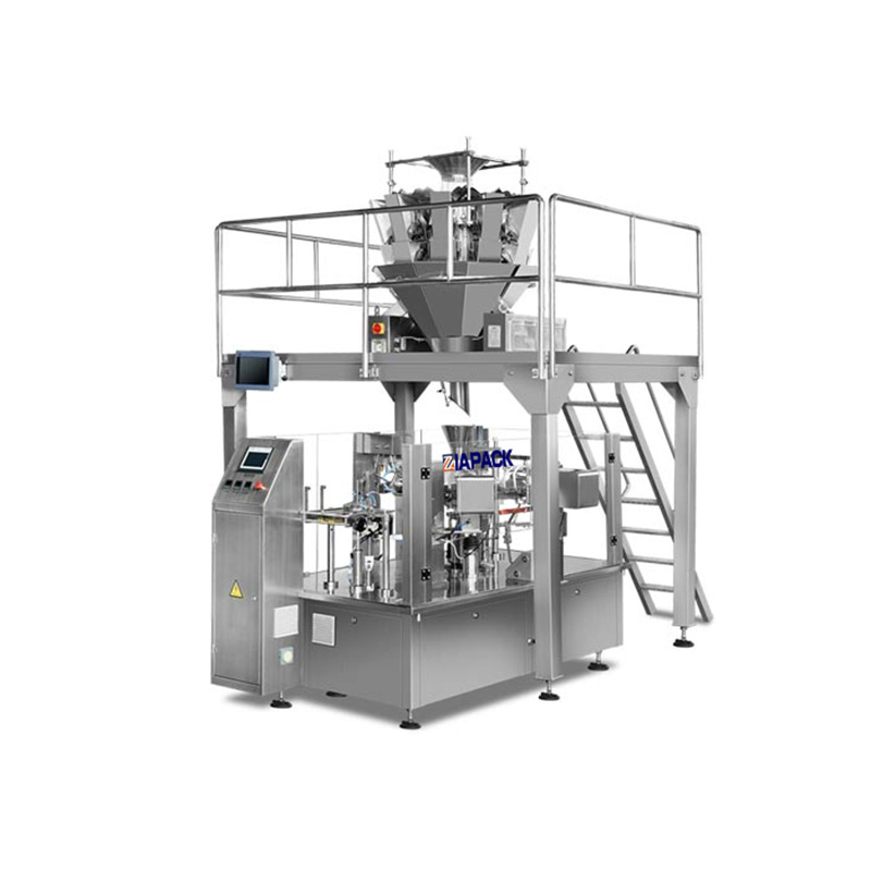 Awtomatikong rotary packaging machine para sa pre-made na bag (doy bag ...